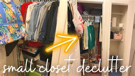 Small Closet Declutter Livmjev Youtube