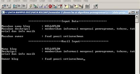 Dasar Membuat Sebuah Inputan Pada C Hello Flen