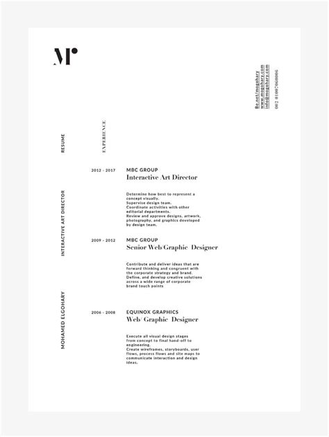 Resume On Behance Graphic Design Resume Graphic Design Cv Resume