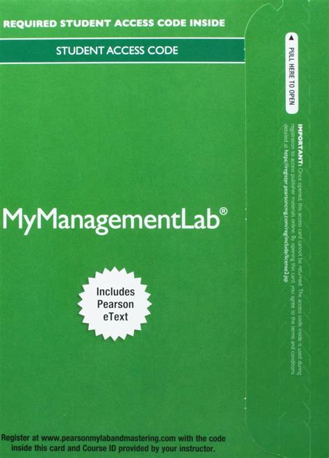 Buy Mylab Management With Pearson Etext Standalone Access Card For Developing Management