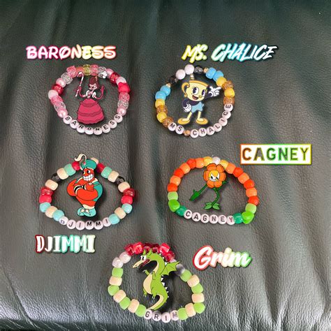 Cuphead Inspired Friendship Bracelets Etsy