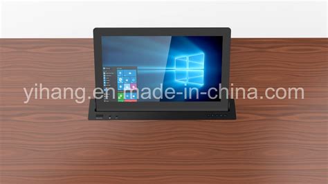 Odm Paperless Meeting Room Conference System Pop Up Hidden Computer Lcd Desk Tv Monitor