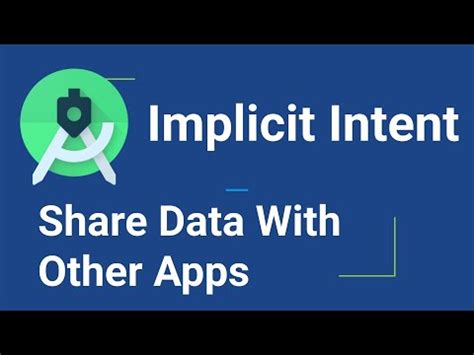 Android Tutorial With Kotlin | Implicit Intent | Share Data With Other Apps - YouTube