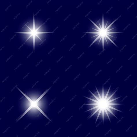 Premium Vector Vector Sparkle Lights Stars Set Glowing Light Effect