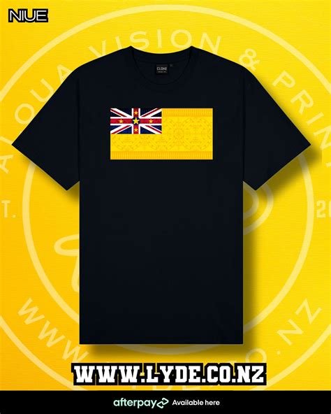 Niue Flag T Shirt Aloua Vision And Print