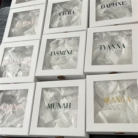 Personalized Empty T Boxes For Bridesmaid Proposal Custom Bridal Party T Boxes Etsy