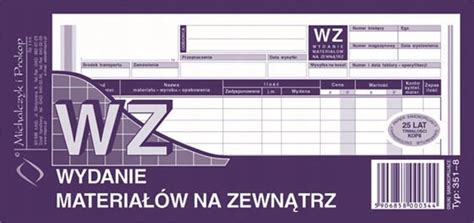 DRUK WZ wydanie materiałów na zewnątrz 1 3A4 80 k 9220378941