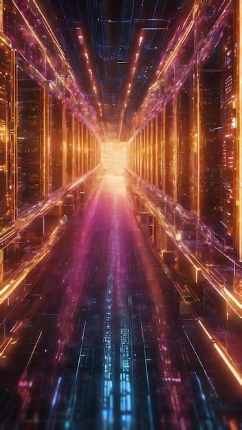 Premium Photo Futuristic Digital Data Transfer Concept Highspeed Data Flow Of Cryptocurrency