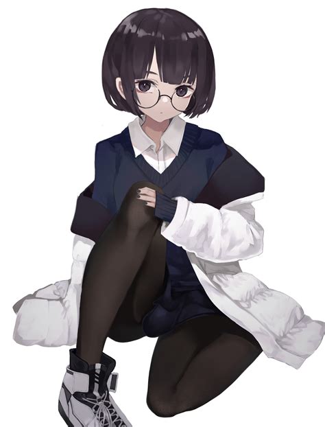 2d Ogami Ren Black Hair Portrait Display Anime Girls Blue Eyes