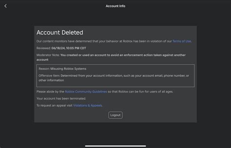 My Account Was Falsely Terminated Rrobloxbans