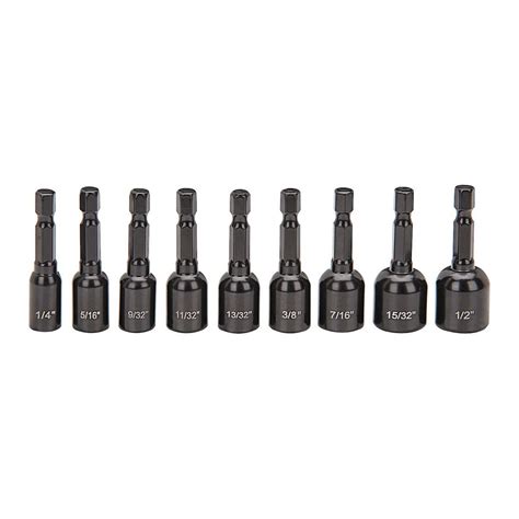 Magnetic Sae Nut Setter Set 9 Piece