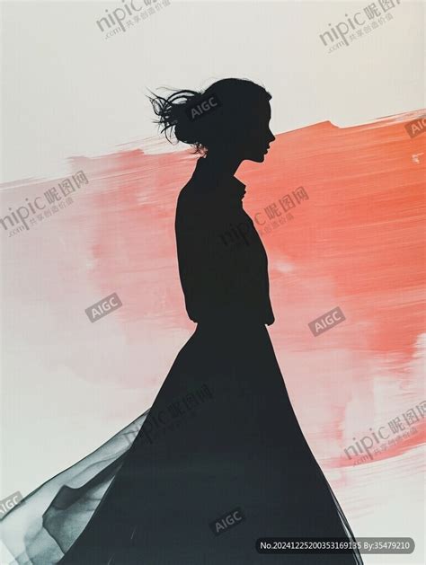 Ai创作图气质女人剪影 水墨人像 光影绘画 炫彩剪影 人物简影 光影绘 光影画 唯美人物剪影 光影人物 光影人物素材 逆光剪影人像 唯美剪影
