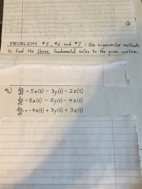 Solved Use Eigenvector Methods To Find The Three Fundamental Chegg Com