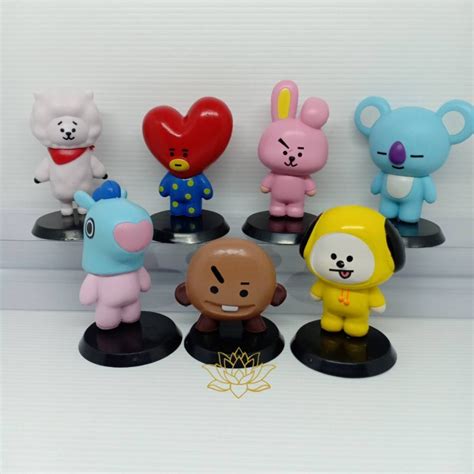 Bts Army Tiny Tan Mic Drop Figure Set Of 7 Cake Topper Decorations