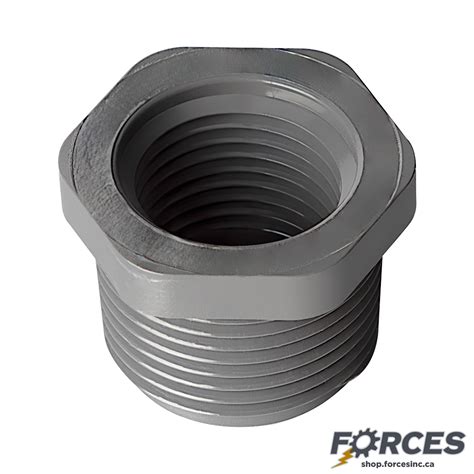 2 X 3 4 Reducer Bushing Mpt X Fpt Sch 80 Pvc Grey 839248