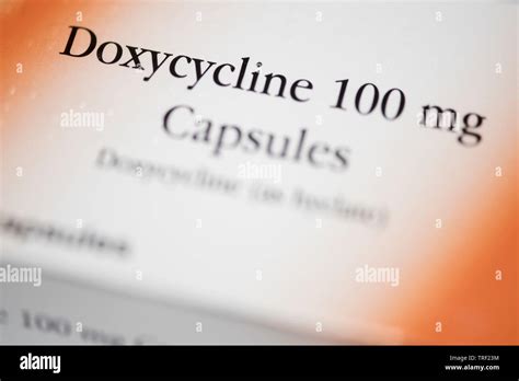 Box Of Doxycycline Capsules Antimalarial Prophelactic Treatment To Prevent Malaria Infection