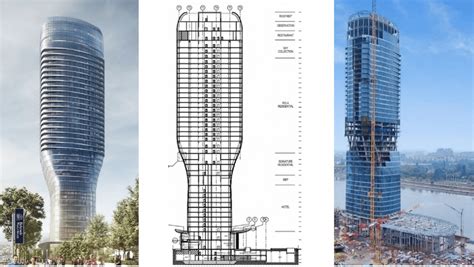 Kula Belgrade Render Left Vertical Section Middle Progress Of