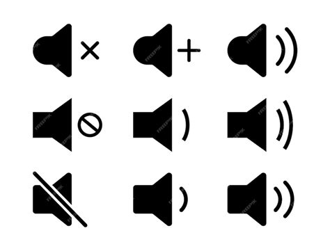 Premium Vector Sound Volume Icon Set Volume Icons Speaker Icon Volume