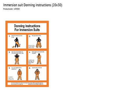 Traconed 149000 Immersion Suit Donning Instructions 20x30 Pdf