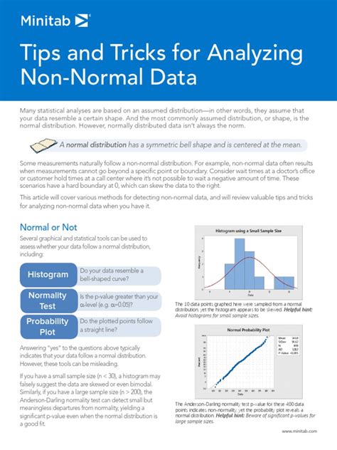 Tips And Tricks For Analyzing Non Normal Data 002 1 Pdf Students T