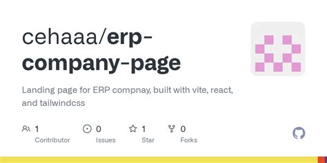 GitHub Cehaaa Erp Company Page Landing Page For ERP Compnay Built