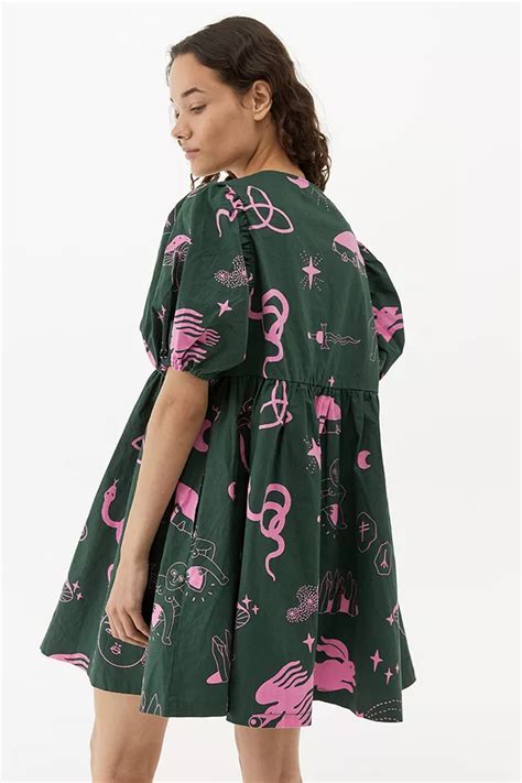 Lazy Oaf X Laura Callaghan Hidden Symbol Mini Dress Urban Outfitters Uk