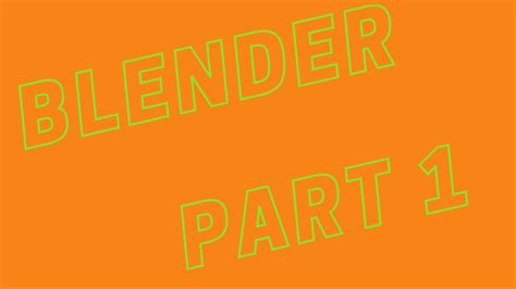 Blender Beginner Tutorial YouTube