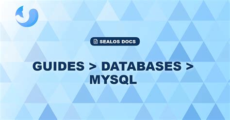 Guides Databases Mysql Sealos Docs