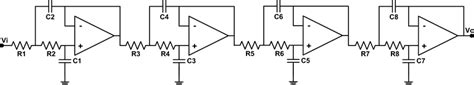 Eighth Order Vcvs Low Pass Butterworth Filter Download Scientific Diagram