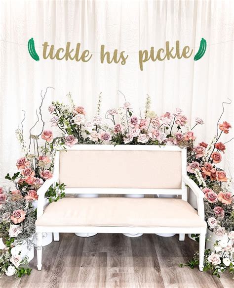 Tickle His Pickle Banner Pickle Themed Bachelorette Decor Pickleball Bach Decorations Pickle