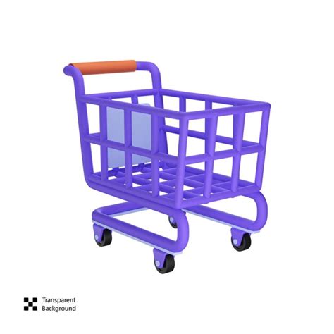 Carrinho De Compras ícone De Renderização 3d Psd Premium