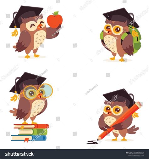 Education Concept Cartoon Owl Stock Vector Royalty Free 2215082327