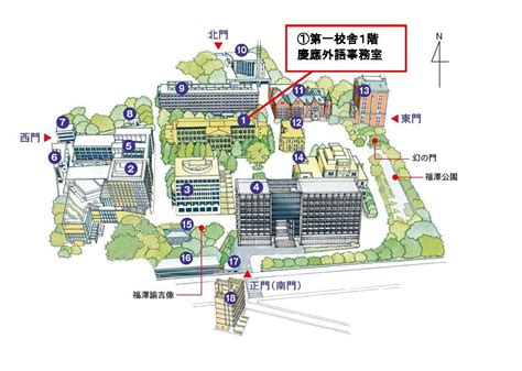 三田キャンパス アクセスマップ 慶應外語
