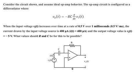 Solved Consider The Circuit Shown And Assume Ideal Op Chegg