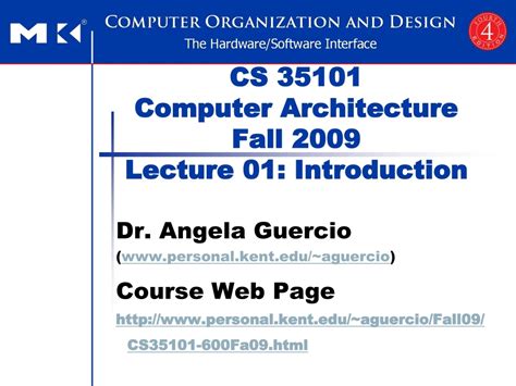 Ppt Cs 35101 Computer Architecture Fall 2009 Lecture 01 Introduction Powerpoint Presentation