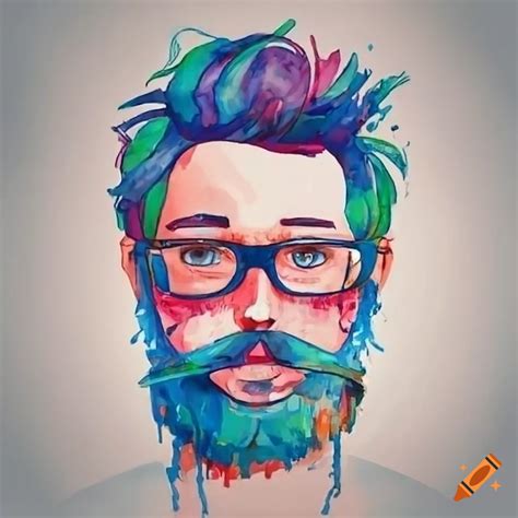Man With Glasses And Beard On Craiyon