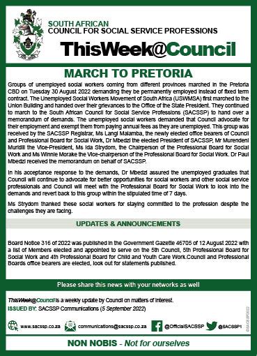 South African Council For Social Service Professions Home