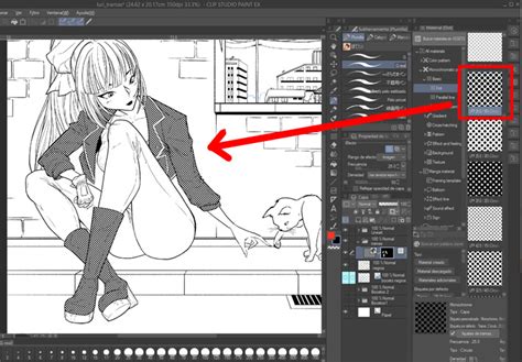 Cómo aplicar tramas con Clip Studio Paint FUKURÔ Cómics