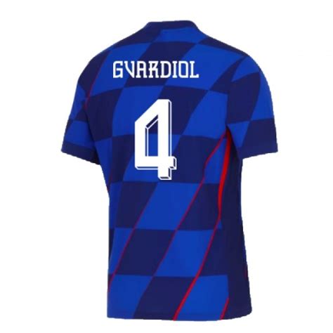 Camiseta De Fútbol Croacia Gvardiol 4 Segunda Equipación Euro 2024 Hombre