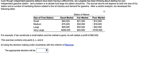 solved the value of the return under this decision is