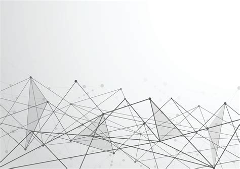 Abstract Connecting Dots And Lines Connection Science Background Vector Illustration