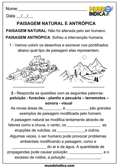 Atividade De Geografia 3o Ano Ensino Fundamental