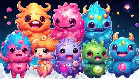 Premium Photo Cute Colorful Monster Cartoon Illustration Sticker