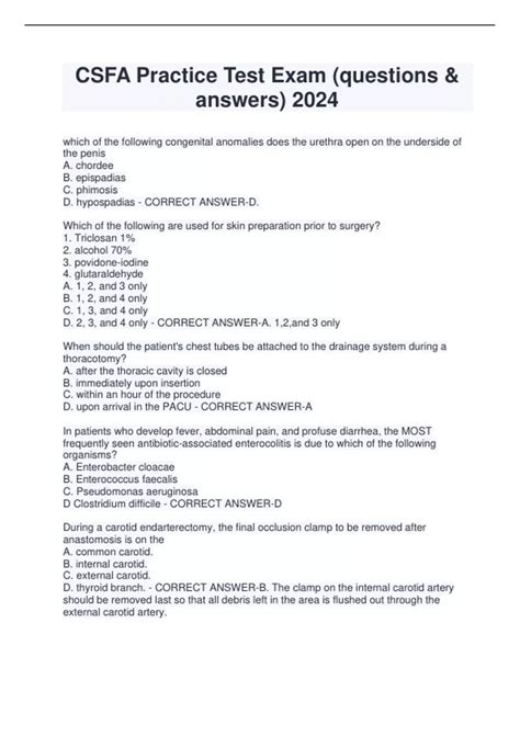 Csfa Practice Test Exam Questions And Answers 2024 Csfa Stuvia Us