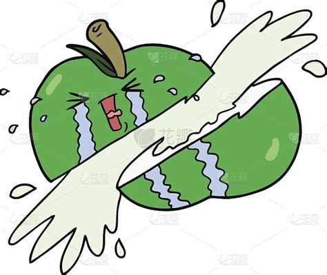卡通切苹果素材 花瓣网