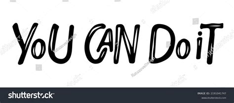 You Can Do Lettering Isolated Black Stock Vector Royalty Free