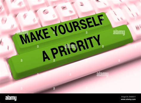 Text Caption Presenting Make Yourself A Priority Business Showcase