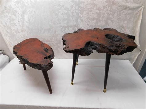 Lot 71 Pair Of Small Redwood Burl Tables Sac Valley Auctions