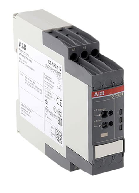 1SVR730120R3100 CT ARS 11S ABB ABB DIN Rail Single Function Timer Relay 24 240V Ac Dc SPDT