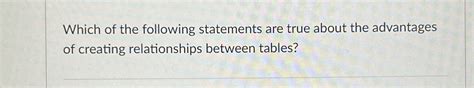 solved which of the following statements are true about the
